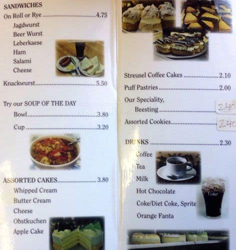 German Pastry Shop Menu, Menu for German Pastry Shop, Lakewood ...