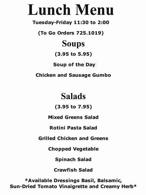 Almond's Menu, Menu for Almond's, Clayton, St. Louis - Urbanspoon/Zomato