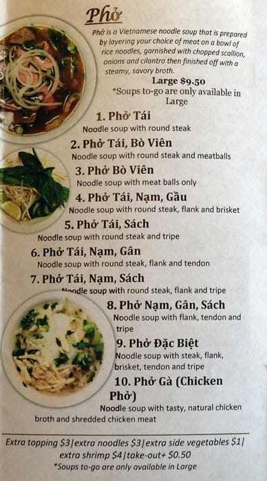 Menu at Pho 79 restaurant, Hampton, Coliseum Dr