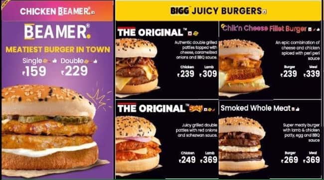 Menu of Biggies Burger, HSR, Bangalore