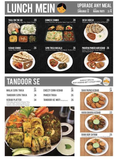 Desi Bistro Menu, Menu for Desi Bistro, Dubai International Airport ...