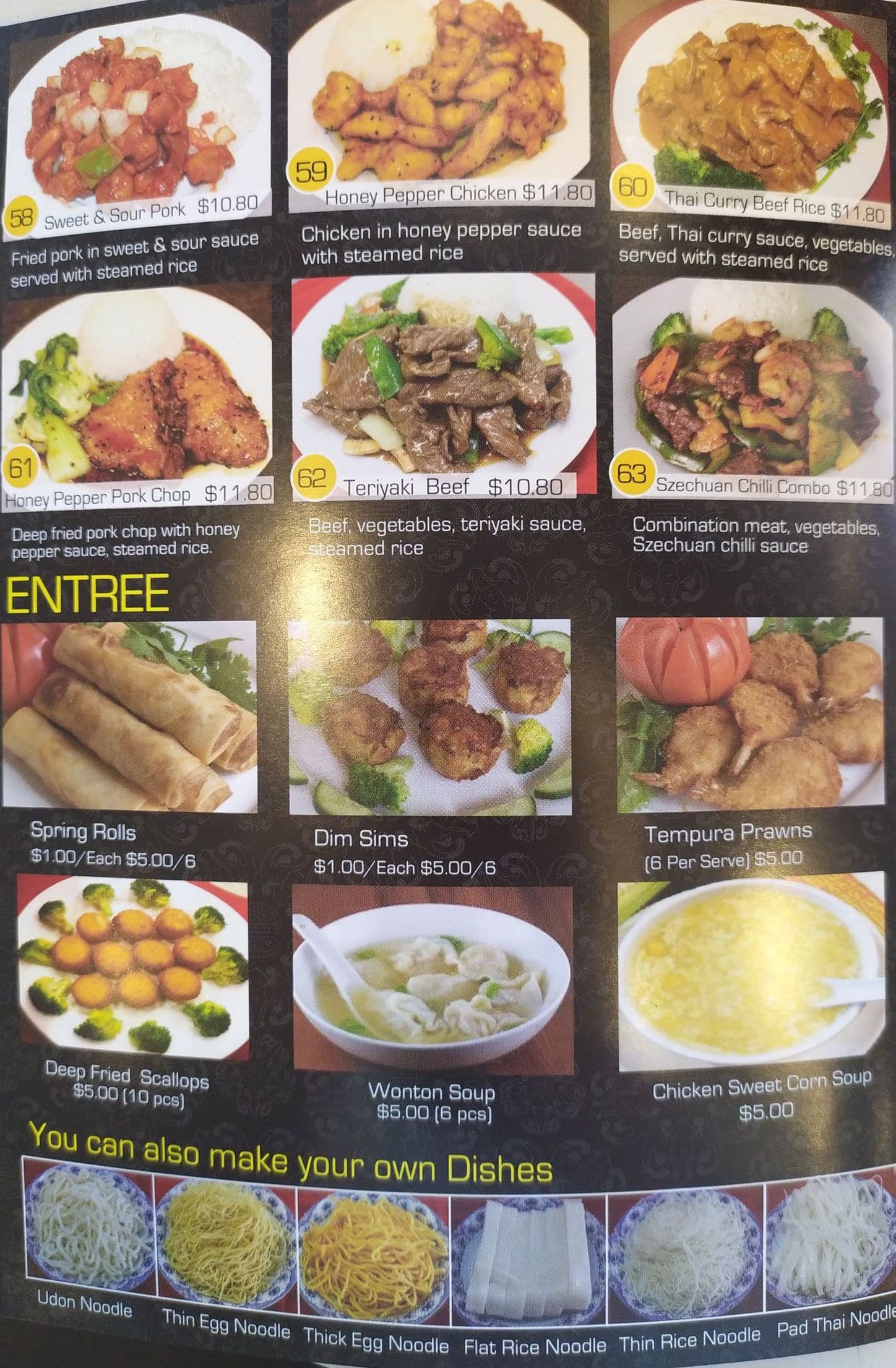 Menu at Noodle Paradise Queen Street Campbelltown restaurant ...