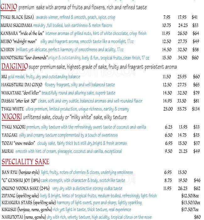 Menu at USS Nemo Restaurant, Naples