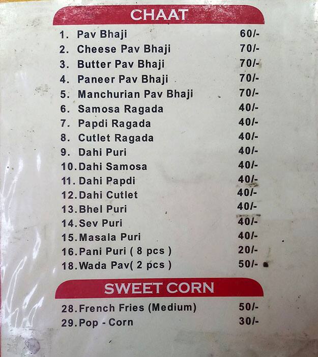 Menu of Tipsy Topsy Food Hub, Ameerpet, Hyderabad