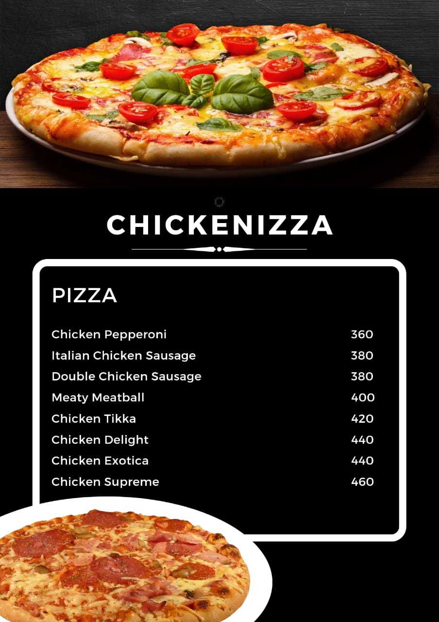 Menu of Chickenizza, Bapunagar, Ahmedabad