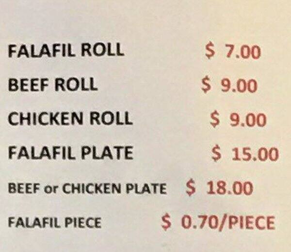 Menu at VALENTINO RESTAURANT & CAFE, Fairfield