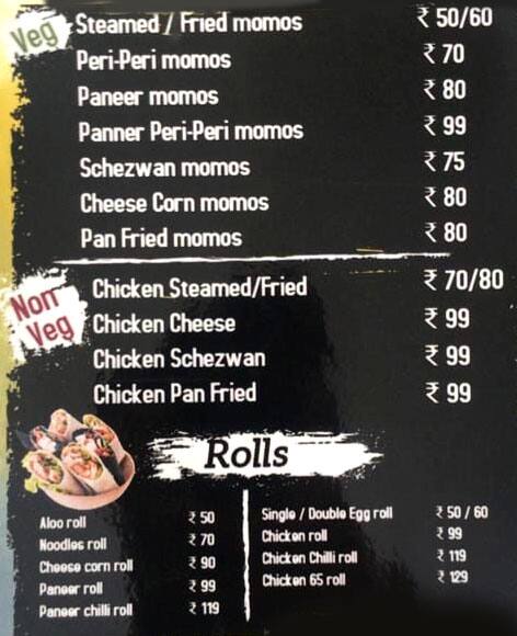 Menu of Kung Fu Momos, Wakad, Pune