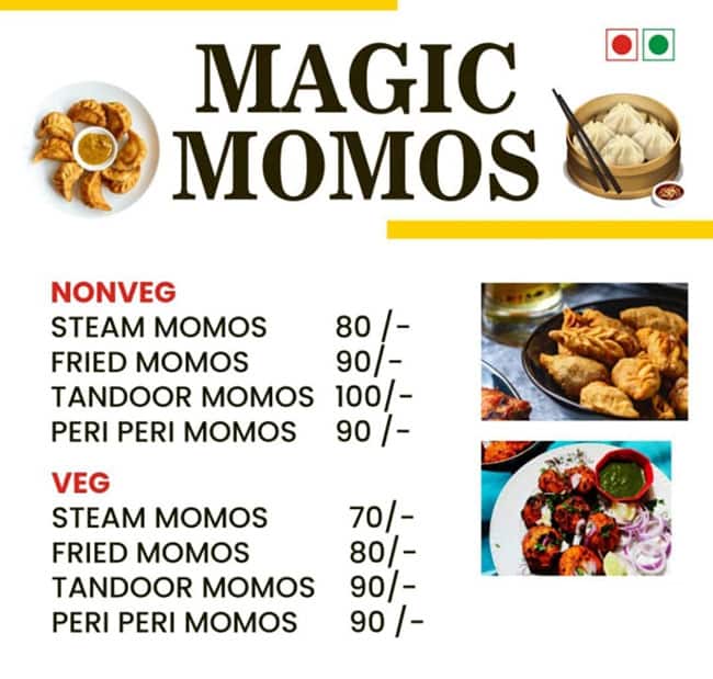 Menu of Magic Momos, Dhanori, Pune