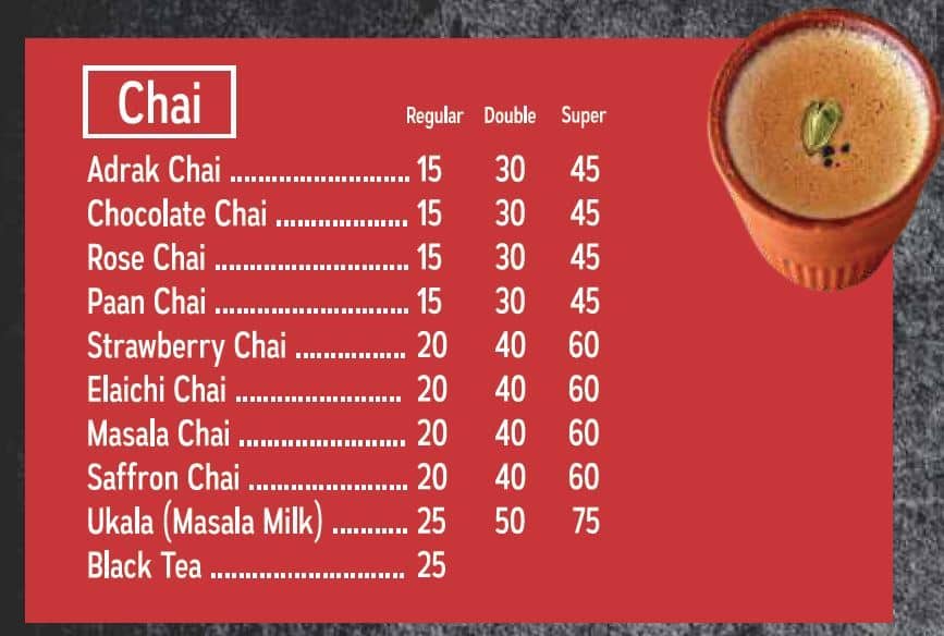 Menu of Panchayat - The Kulhad Cafe, Borivali East, Mumbai