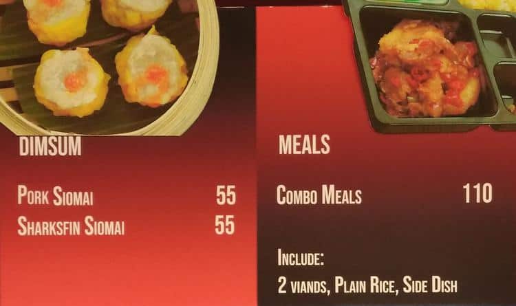 Menu at Tong Se restaurant, Makati, Laza Food Plaza