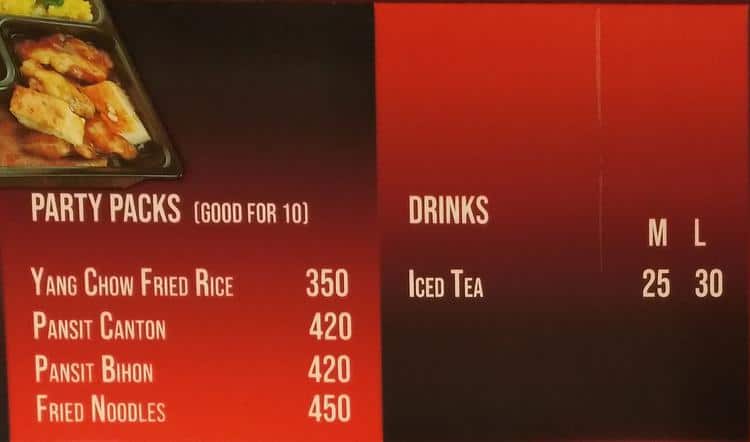 Menu at Tong Se restaurant, Makati, Laza Food Plaza