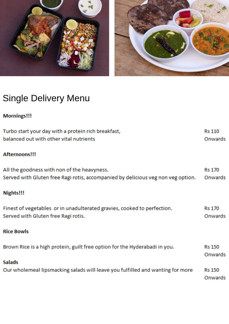 Menu at The Green Box, Hyderabad, F92Q+RQP