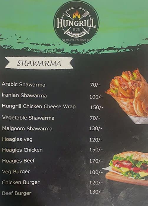 Menu of Hungrill, Irinjalakuda Locality, Thrissur