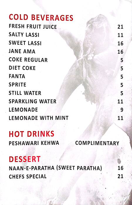 Menu of Wakha, Al Barsha, Dubai
