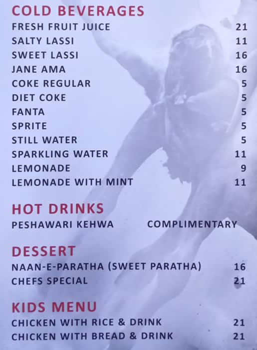 Menu at Wakha Restaurant barsha, Dubai, opposite Lulu Hypermarket