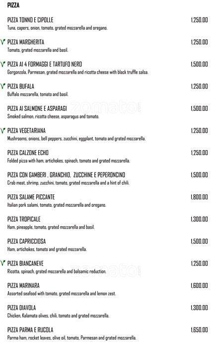 Echo - Cinnamon Grand Menu, Menu for Echo - Cinnamon Grand, Kollupitiya ...