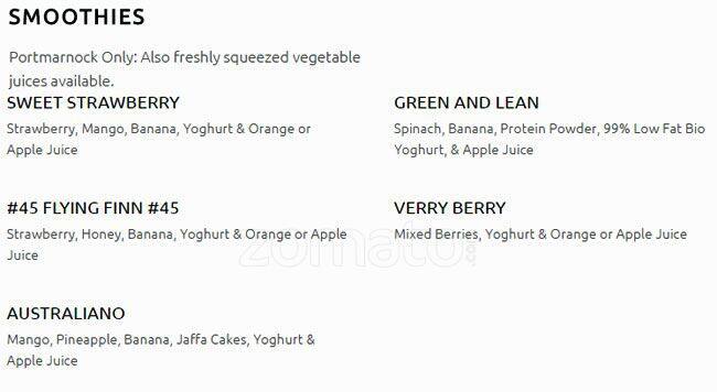 Menu at Il Panorama Cafe, Dublin, 1A Harbour Rd