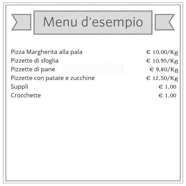 Menu at Lo Sfizio... Non Solo Pane' pizzeria, Rome