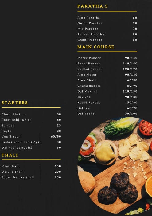 Menu of Soham Food Point & Caterers, Jaypee Greens, Greater Noida