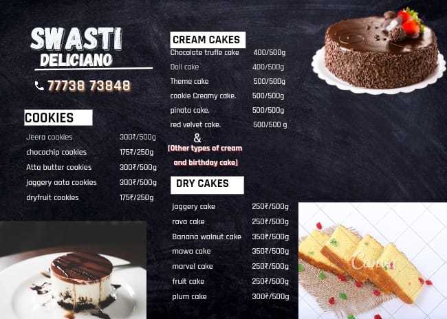 Menu of Swasti Deliciano, Ulwe, Navi Mumbai
