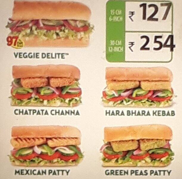 Subway Menu, Menu for Subway, Banaswadi, Bangalore - Zomato