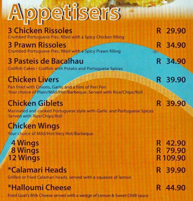 Carta del restaurante Adega, Midrand, Magwa Cres