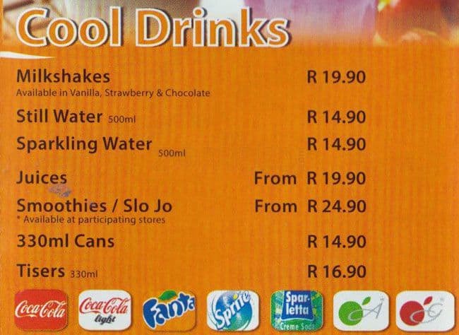 Menu at Adega restaurant, Midrand, Magwa Cres