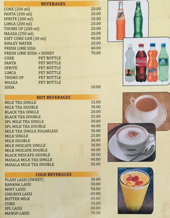 Menu at Hotel Satkar, Margao