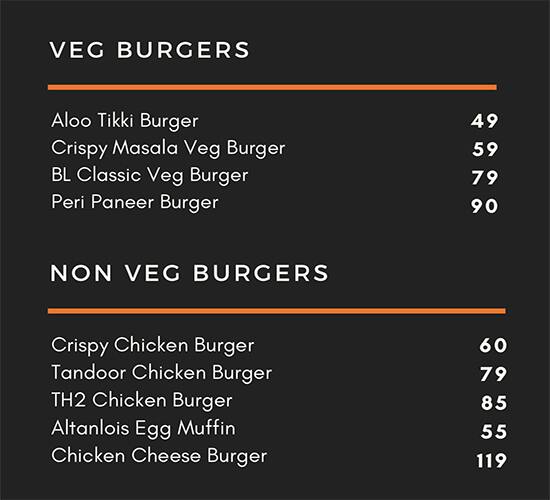 Menu of Burger Lab, New Panvel, Navi Mumbai