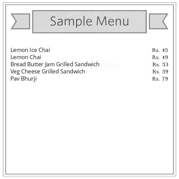 Menu at Wow Chai Corner, Bengaluru