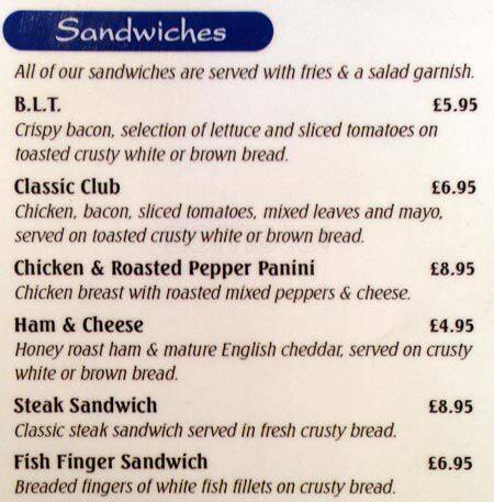 Menu at The Shipwrights Arms pub & bar, London, 88 Tooley St