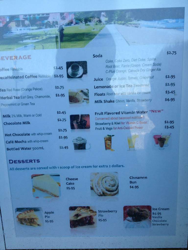 Menu at Lakeview Restaurant, Harrison Hot Springs