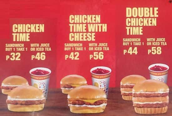 Menu at Minute Burger restaurant, Santa Rosa, J.P. Rizal Boulevard