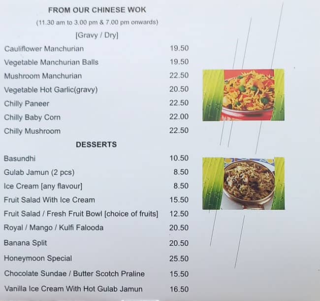 Menu at Saravana Bhavan cafe, Dubai, Shop # 6 & 7