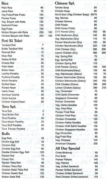 Menu at Gia's Desi Chullah, Faridabad, C 3551, Ground Floor