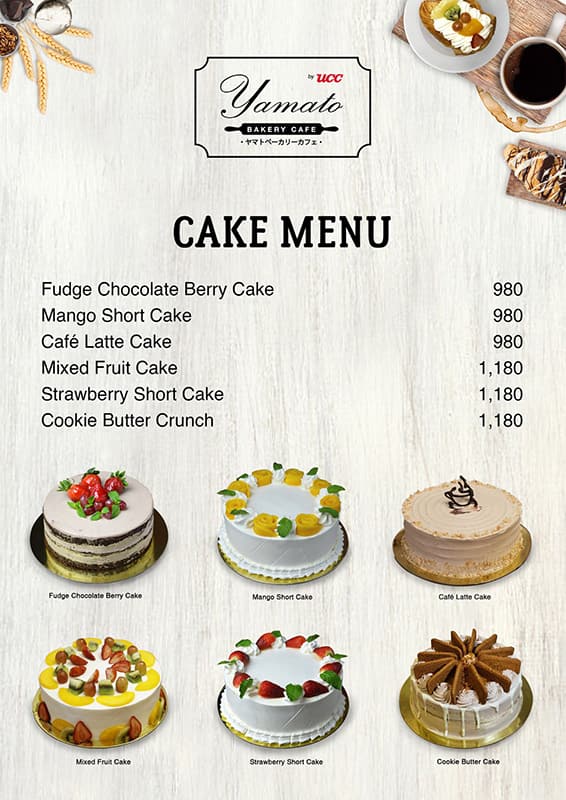 Menu at Yamato Bakery Cafe, Pasay, Blue Bay Walk