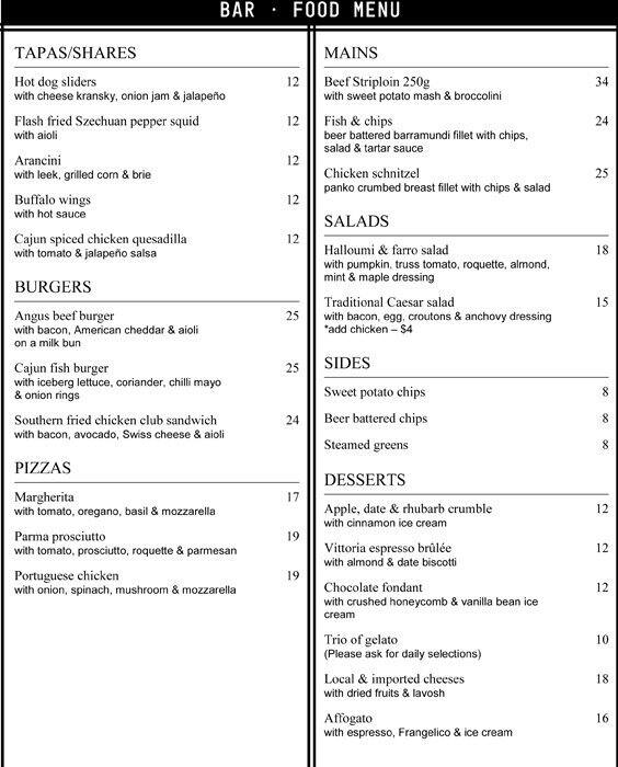 Menu at Ivory Restaurant, Parramatta