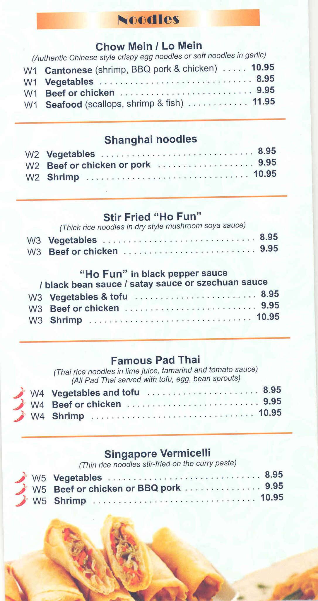 Menu at Taste of Asia Restaurant, London
