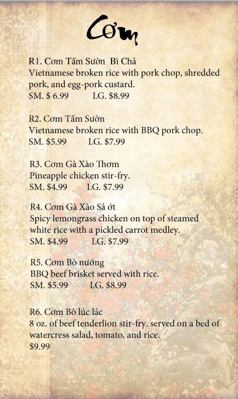 Menu at Lam Tuyen Vietnamese Cuisine restaurant, Springfield, N ...