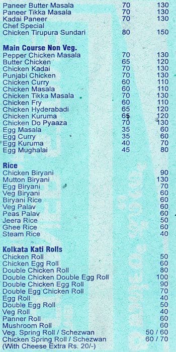 Menu at Moto Cafe, Bengaluru, Old Madras Road