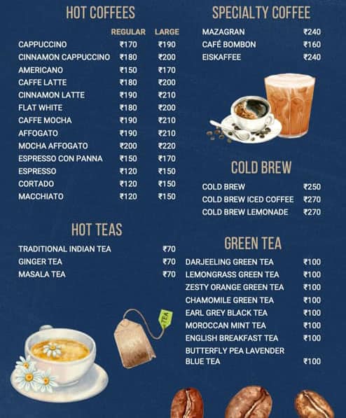 Menu of Coffee Nation, Erandwane, Pune