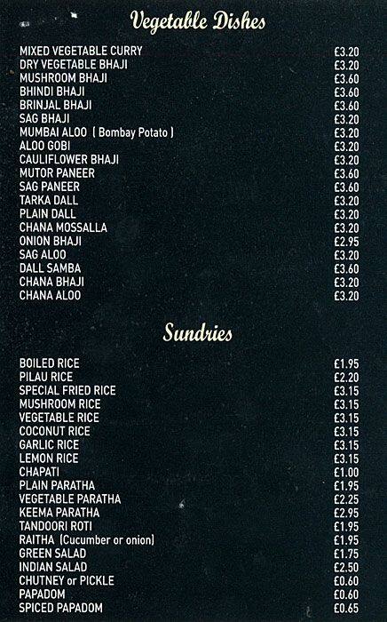 Menu at Chat House Indian Restaurant, Croydon, 14-16 Brighton Rd