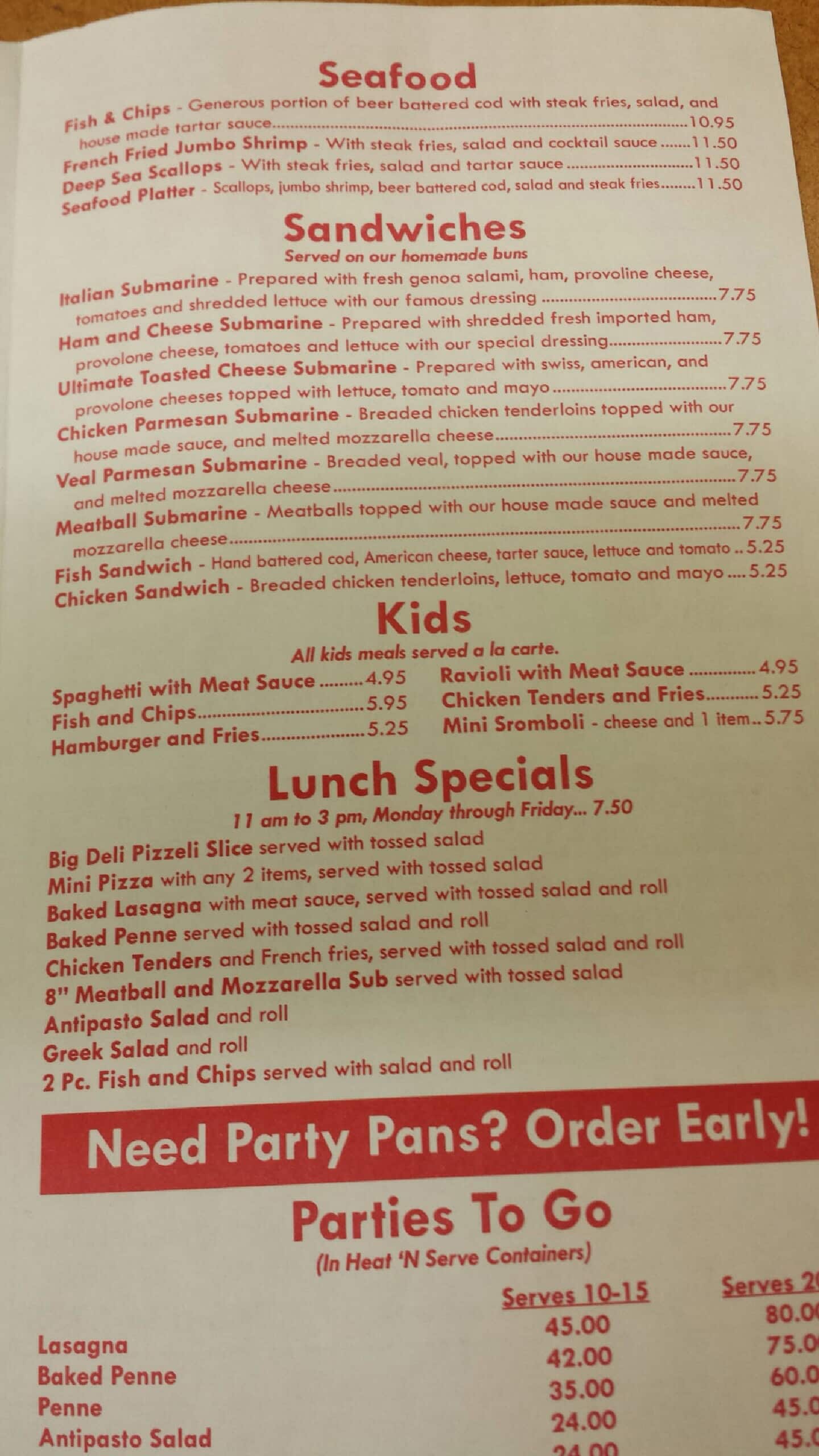 Menu at Red Devil Restaurant, Holly