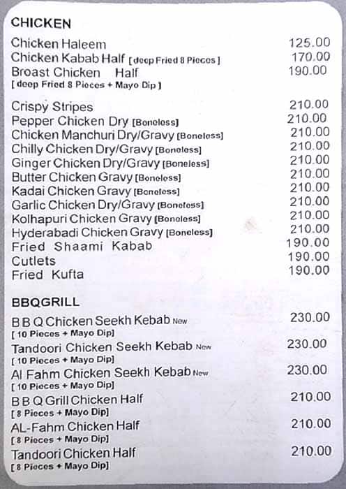 Menu at Taj Durbar, Bengaluru, 361