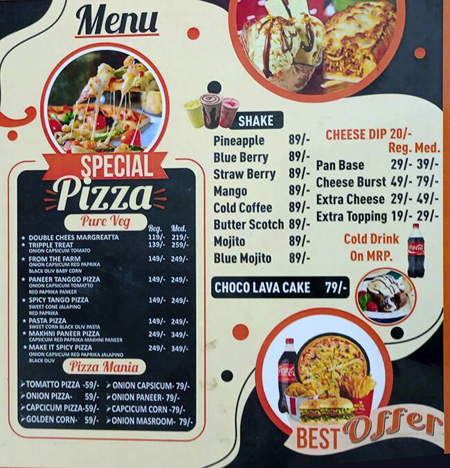 Menu of Super Pizza, Sector 110, Noida