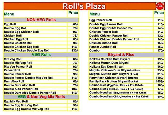 Rolls Plaza Menu, Menu for Rolls Plaza, Marathahalli, Bangalore - Zomato