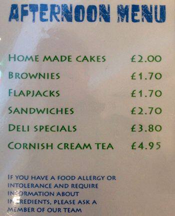 Menu at Cafe 101, London, 101 Queen Victoria St