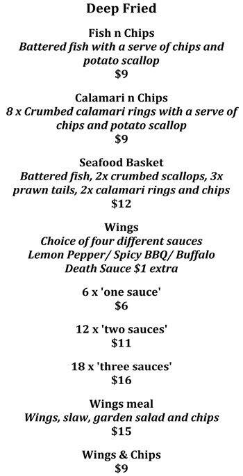 Menu at Devils Wings restaurant, Carindale