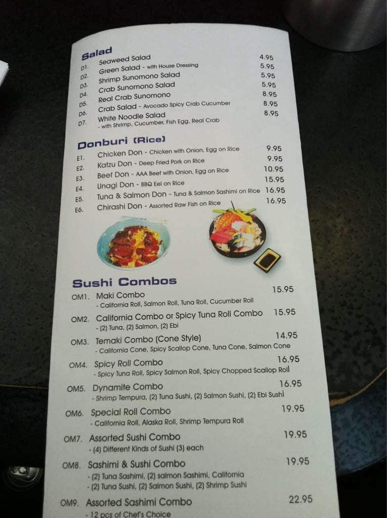 Menu at Spring Moon restaurant, Fort McMurray, 151 Loutit Rd