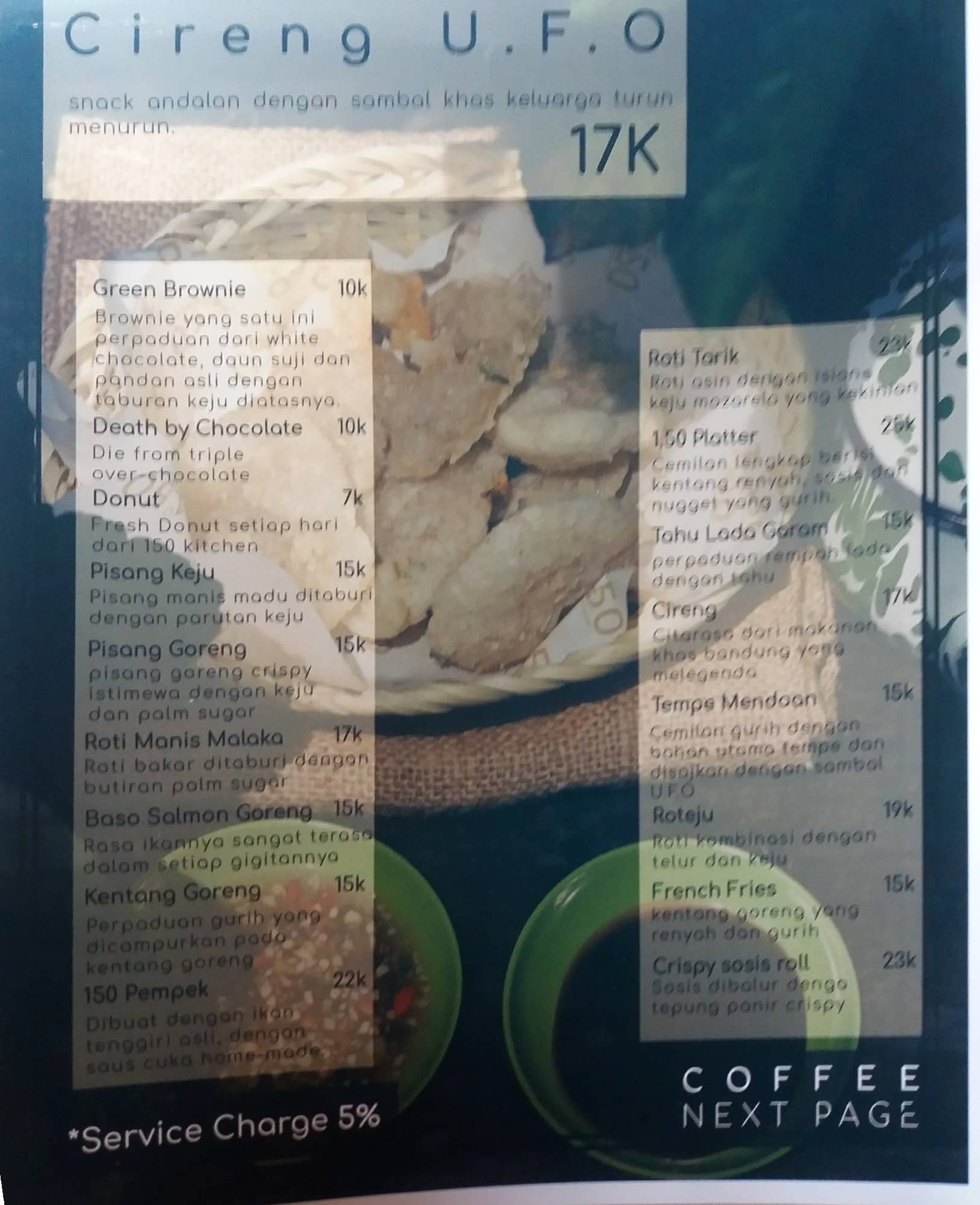 Menu at 150 Coffee & Garden cafe, Bandung